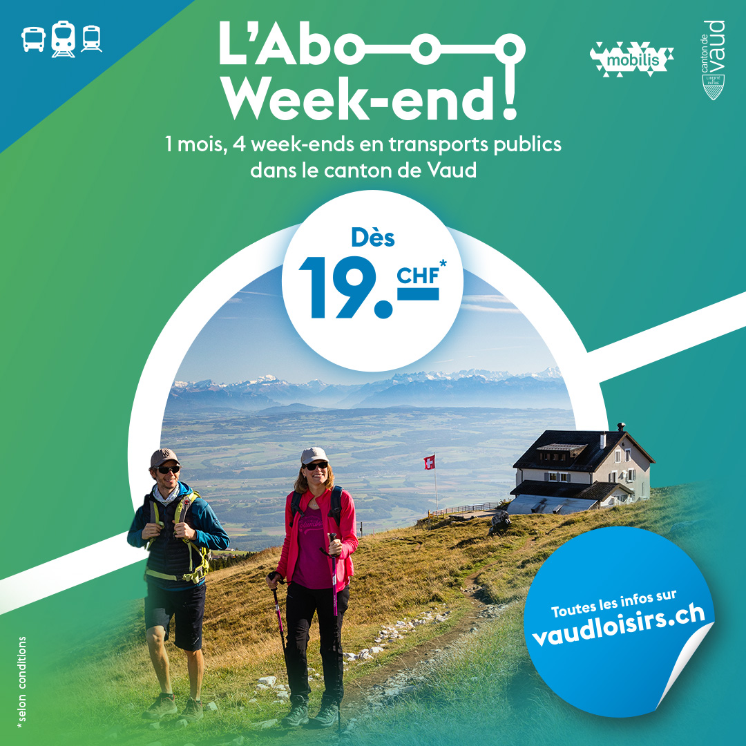 1 mois, 4 week-ends en transports publics dans le Canton de Vaud ...